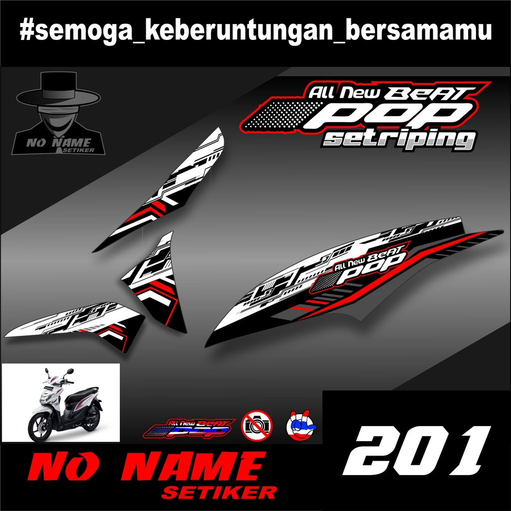 Jual Sticker Striping Variasi List beat pop (201) Desain Minimalis ...