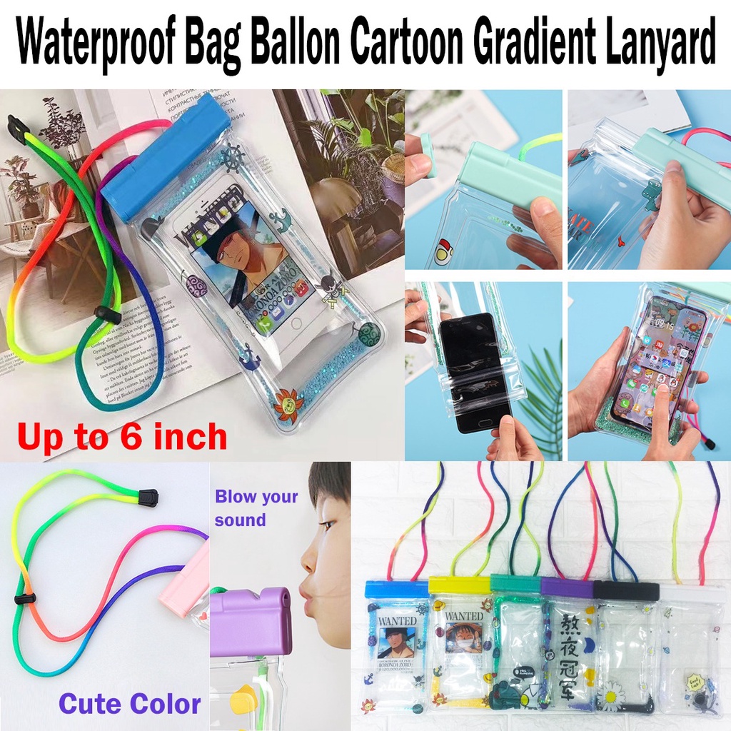 Jual WATERPROOF BAG UNIVERSAL "BALLOON CARTOON " One Piece+ DOUBLE LOCK ...