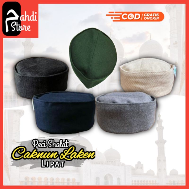 Jual Peci Caknun Laken Lipat /peci taliban /kopiah hijrah /peci murah ...