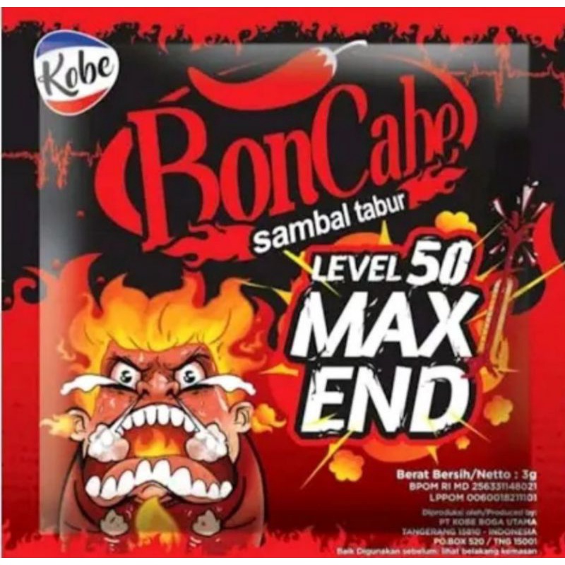 Jual BONCABE SAMBAL TABUR LEVEL 50 3g (12 bungkus/SERENTENG) | Shopee ...