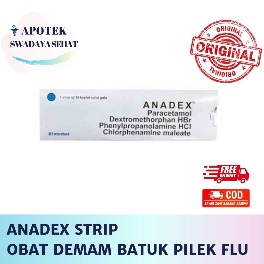 Jual ANADEX Strip - Obat Demam Batuk Pilek Flu Isi 10 Tablet | Shopee ...