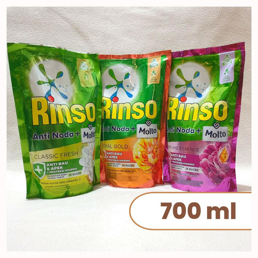 Jual Rinso Cair Anti Noda + Molto 700 ml / Deterjen Cair Konsentrat ...