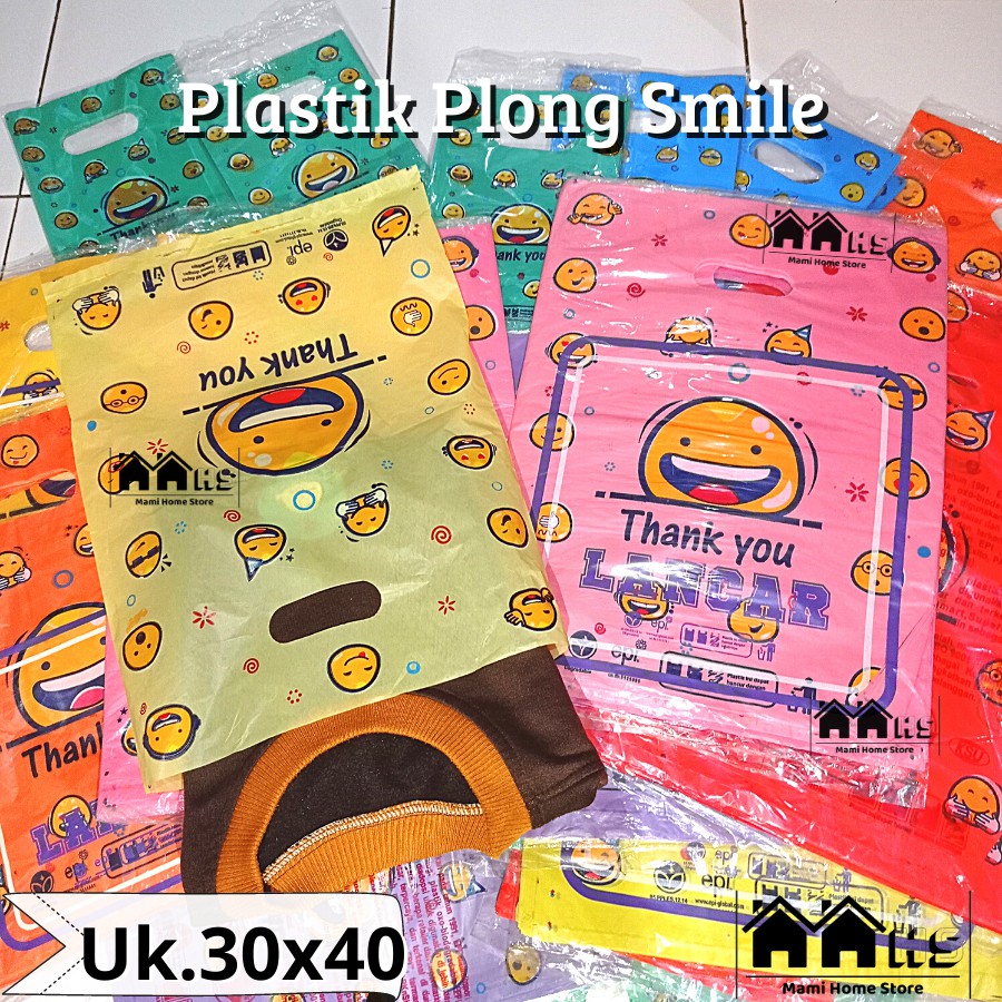 Jual Plastik Plong Smile Thank You - Kresek Olshop Tipis Plong Oval ...