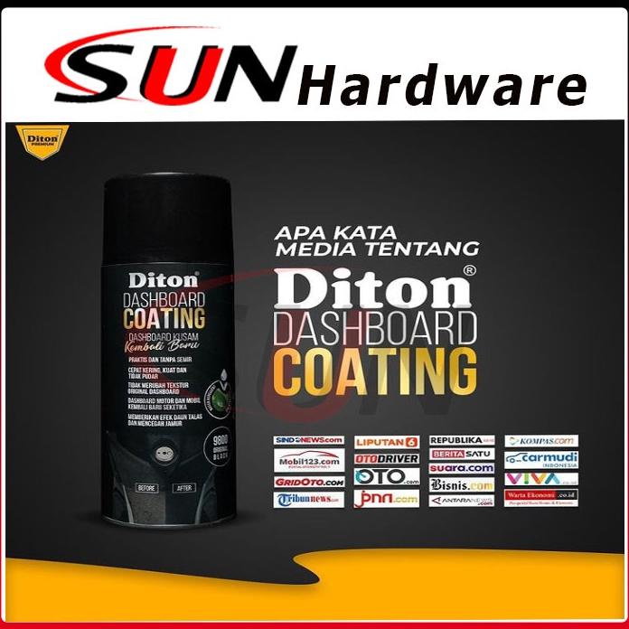 Jual Cat Semprot Diton Premium Dashboard Coating Original Black 9800 ...
