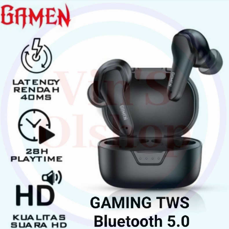 Jual Gaming TWS Gamen Sirens Bluetooth 5.0 Resmi/Headset Gaming ...