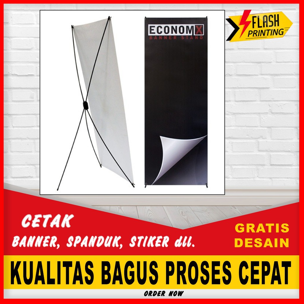 Jual CETAK STANDING BANNER UKURAN 160 X 60 + TIANG X BANNER UNTUK ...