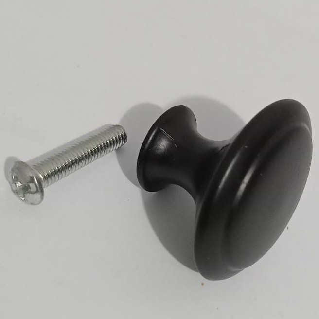 Jual TARIKAN LACI LEMARI BULAT BLACK KNOP HITAM KNOB HANDLE/Knob Pentol ...
