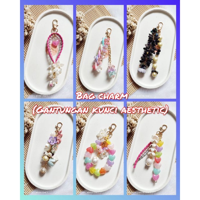 Jual Bag Charm(gantungan tas/kunci aesthetic) | Shopee Indonesia