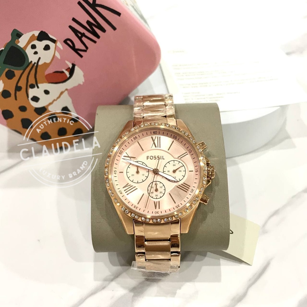 Jual FOSSIL Modern Courier Chronograph Rose-Gold-Tone Stainless Steel ...