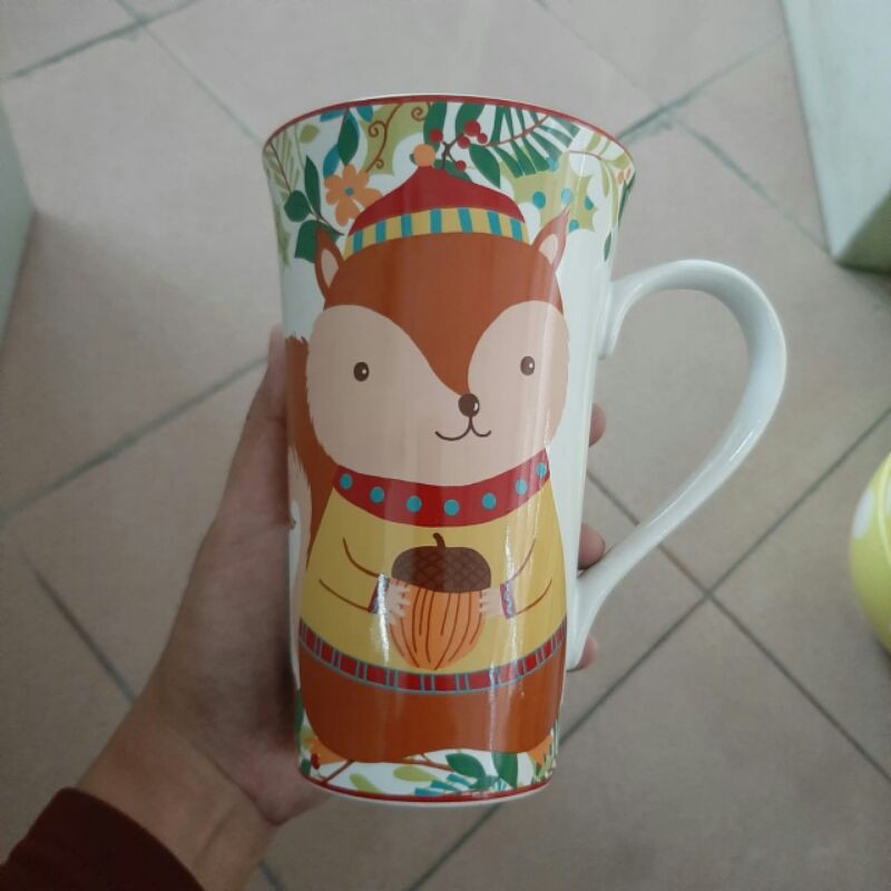 Jual MUG JUMBO GELAS KERAMIK HIAS SANGO GAMBAR MOTIF TEMA NATAL KARTUN ...