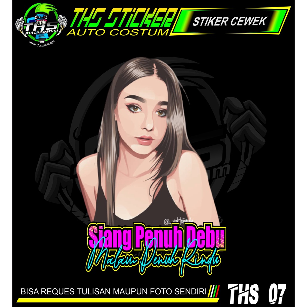 Jual Stiker Cewek Cantik Vinyl Bisa Request Custom Sticker Variasi Mobil Sticker Printing Stiker