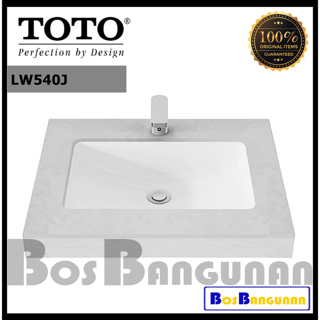 Jual Wastafel Under Counter TOTO LW 540 J / Washtafel TOTO LW540J Bawah Meja / TOTO LW540J Under ...