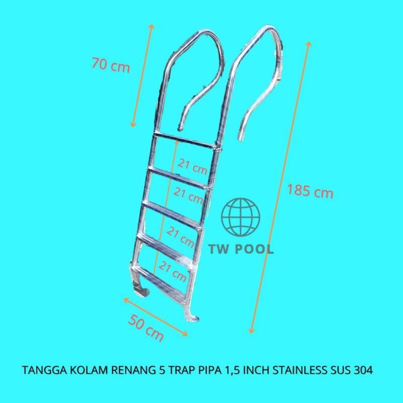 Jual Tangga kolam renang 5 trap SUS 304 | Shopee Indonesia