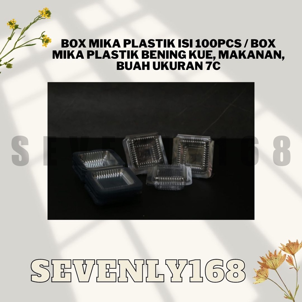 Jual Box Mika Plastik isi 100pcs / Box Mika Plastik Bening Kue, Makanan ...