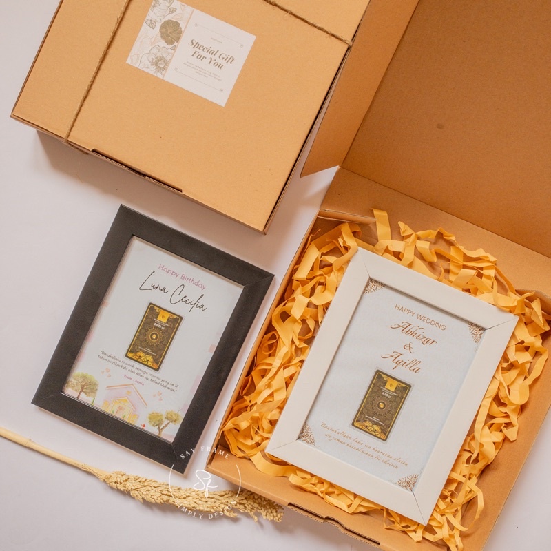 Jual HAMPERS FRAME MINIGOLD GIFT BOX/FRAME MINIGOLD EMAS MURNI ...