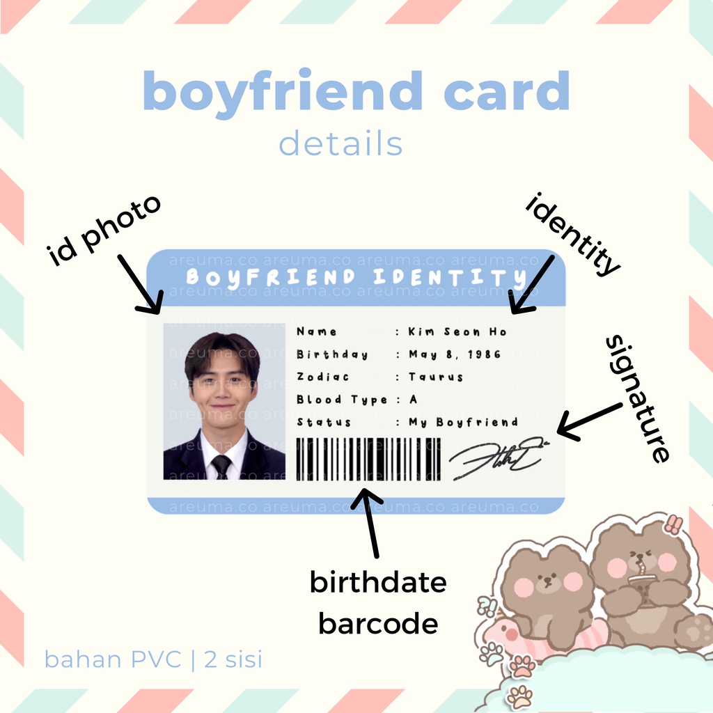 Jual BOYFRIEND CARD ACTOR KOREA KIM SEON HO, JUNG HAE IN, SONG KANG ...
