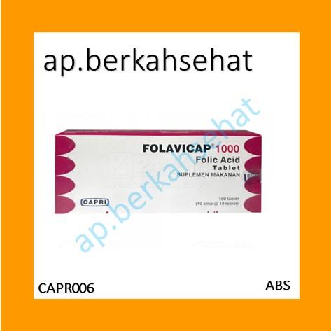 Jual FOLAVICAP 1000 MCG ASAM FOLAT PER STRIP | Shopee Indonesia