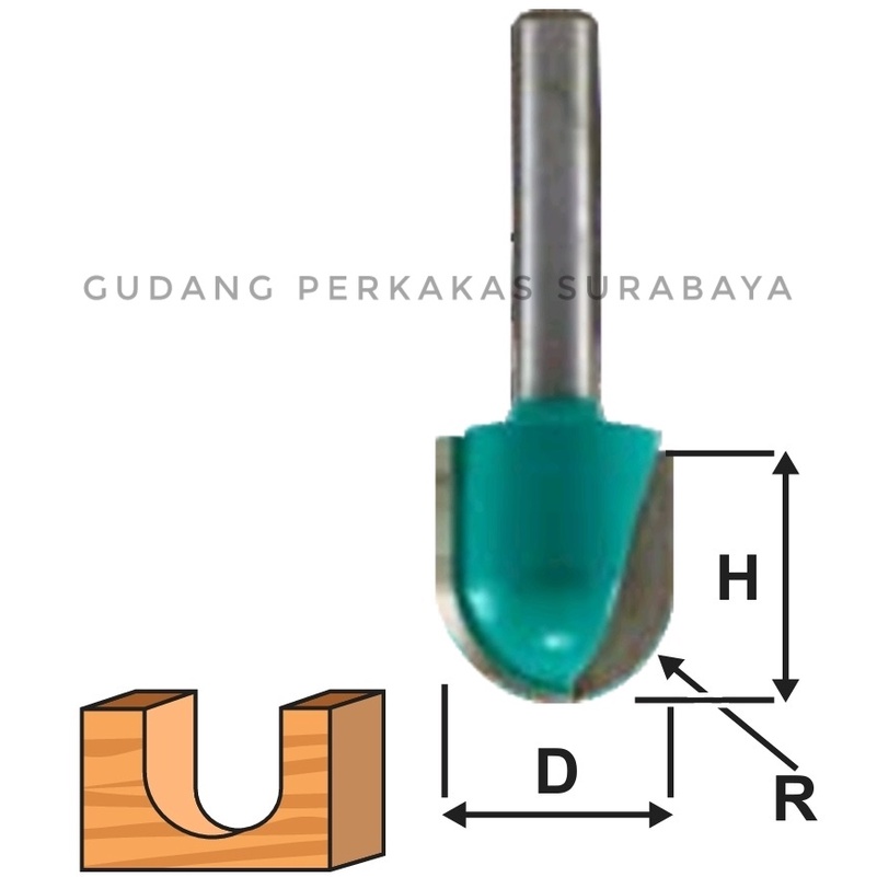 Jual ROUND NOSE BIT MATA ROUTER TRIMMER BIT MATA PROFIL PROVIL KAYU AS ...