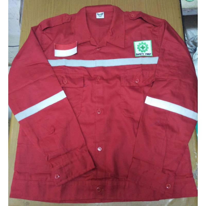 Jual Seragam safety free logo katiga / baju seragam proyek | Shopee ...