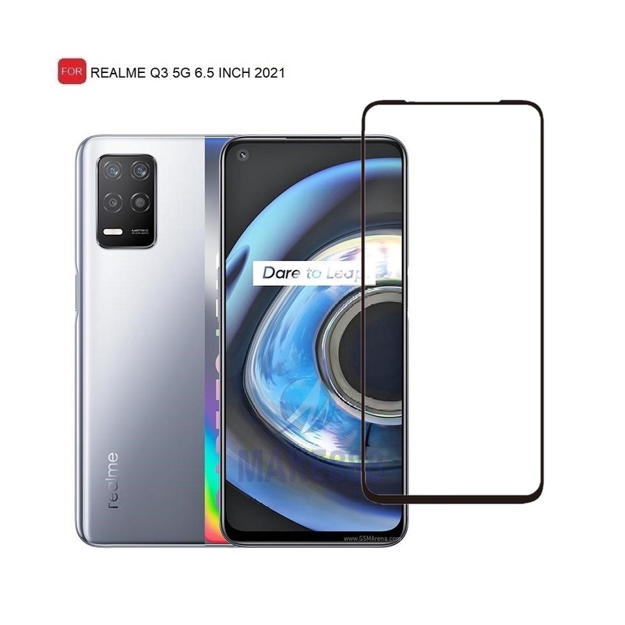 Jual Tempered Glass 5D 9D For REALME Q3 5G | Q3i 5G | Q3 PRO 5G Full Lem Full Layar Kaca - BLACK ...
