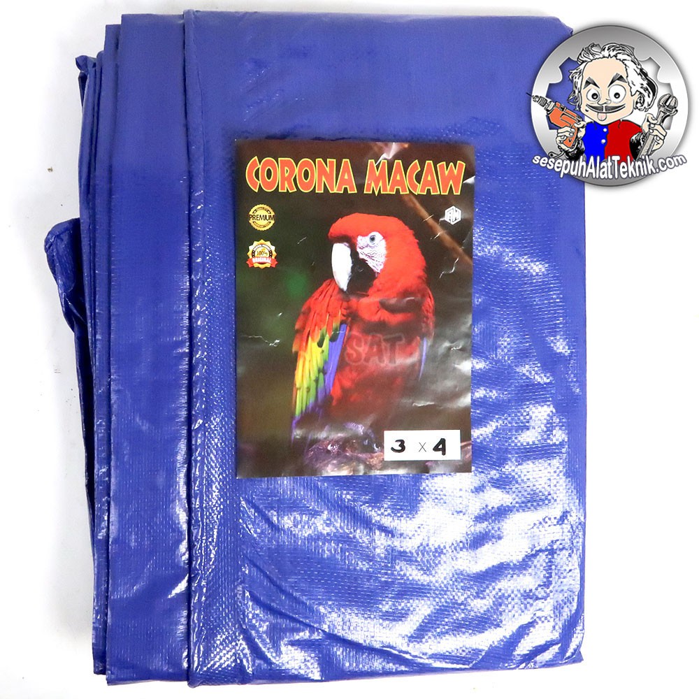 Jual Terpal Biru / Terpaulin Terpal Plastik Terpal Lembaran 3x4 CORONA ...