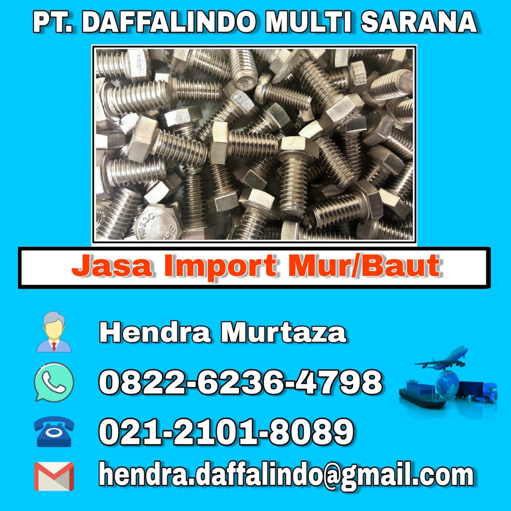 Jual Jasa Import Mur/Baut Besi Baja | Jasa Import Elbow Besi | Shopee ...