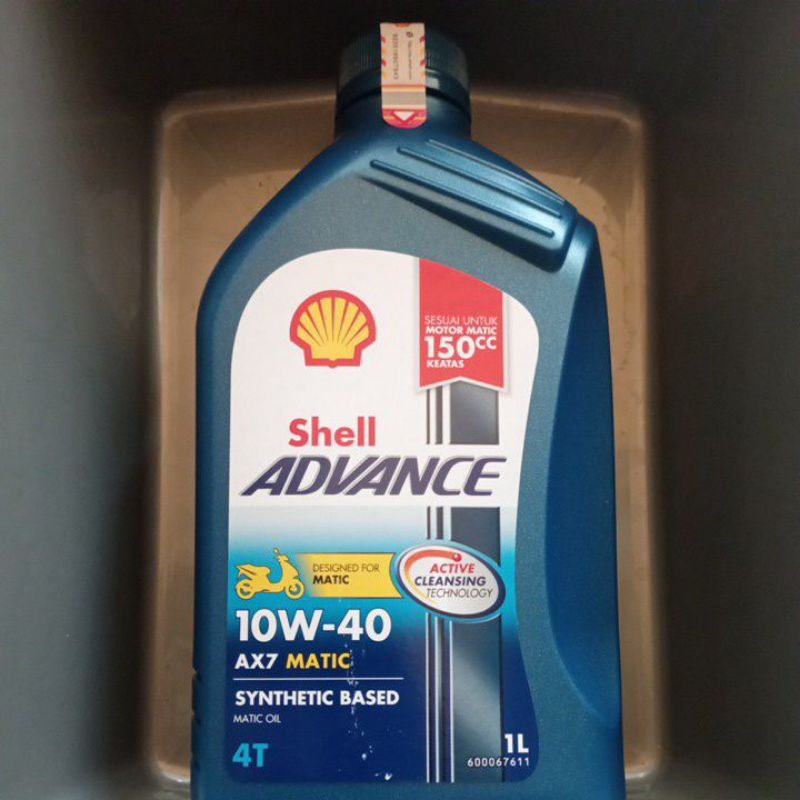 Jual Shell ADVANCE AX7 MATIC 1L 10W-40(ORIGINAL 100%) | Shopee Indonesia