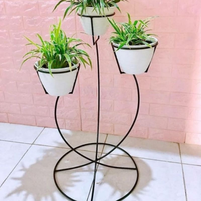 Jual standing pot bunga besi lubang 3/ standing besi minimlis | Shopee ...