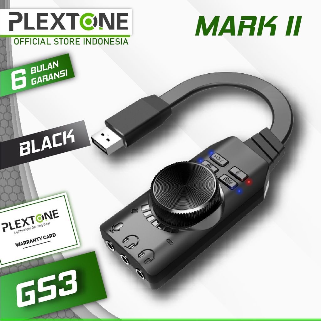 Jual Plextone GS3 Sound Card USB Adapter 7.1 Komputer Laptop Mac ...