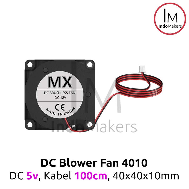 Jual DC Blower Fan / Turbo Fan 4010 DC 5V 2 pin Kabel 100cm | Shopee Indonesia