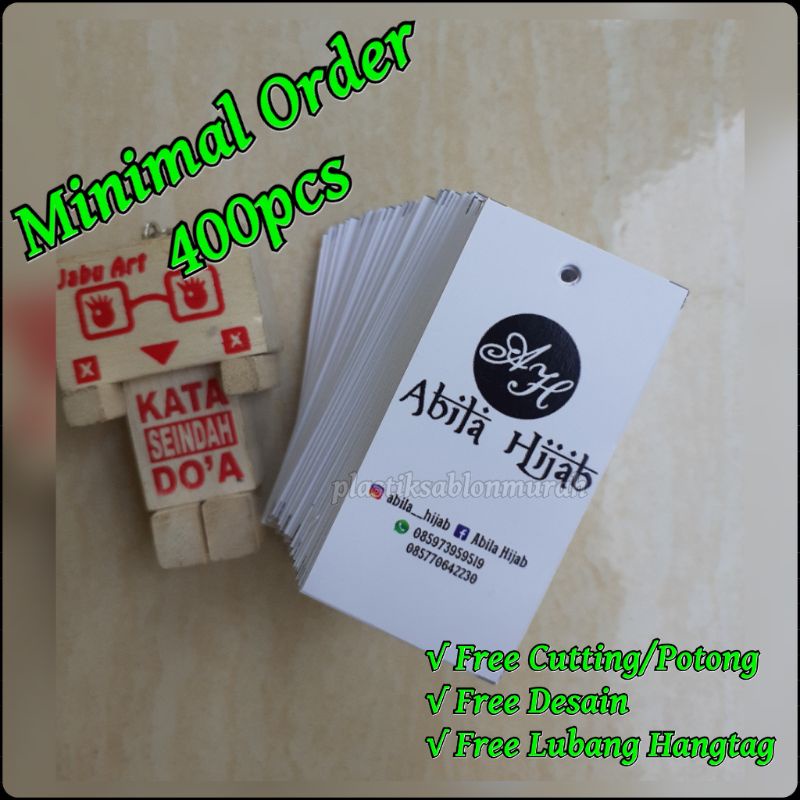 Jual Hangtag Label, Label Baju, Hangtag baju, hangtag hijab Minimal ...