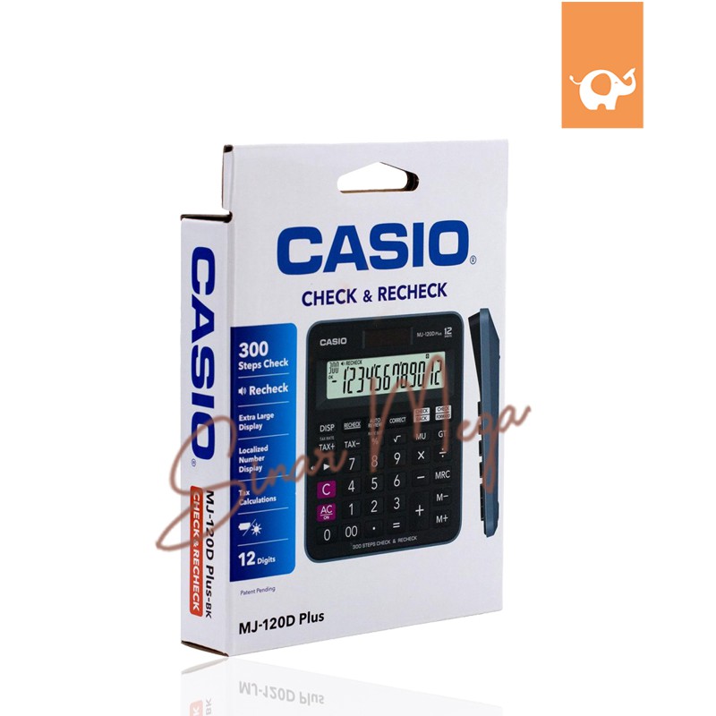 Jual Casio Calculator Desktop / Kalkulator Meja Kantor Office MJ-120D PLUS | Shopee Indonesia