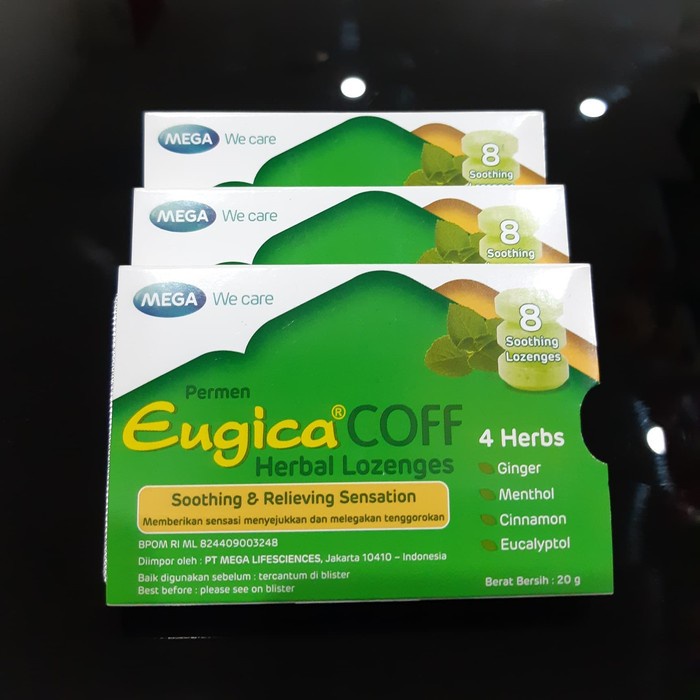 Jual MEGA EUGICA COFF HERBAL LOZENGES PERMEN STRIP 8'S | Shopee Indonesia
