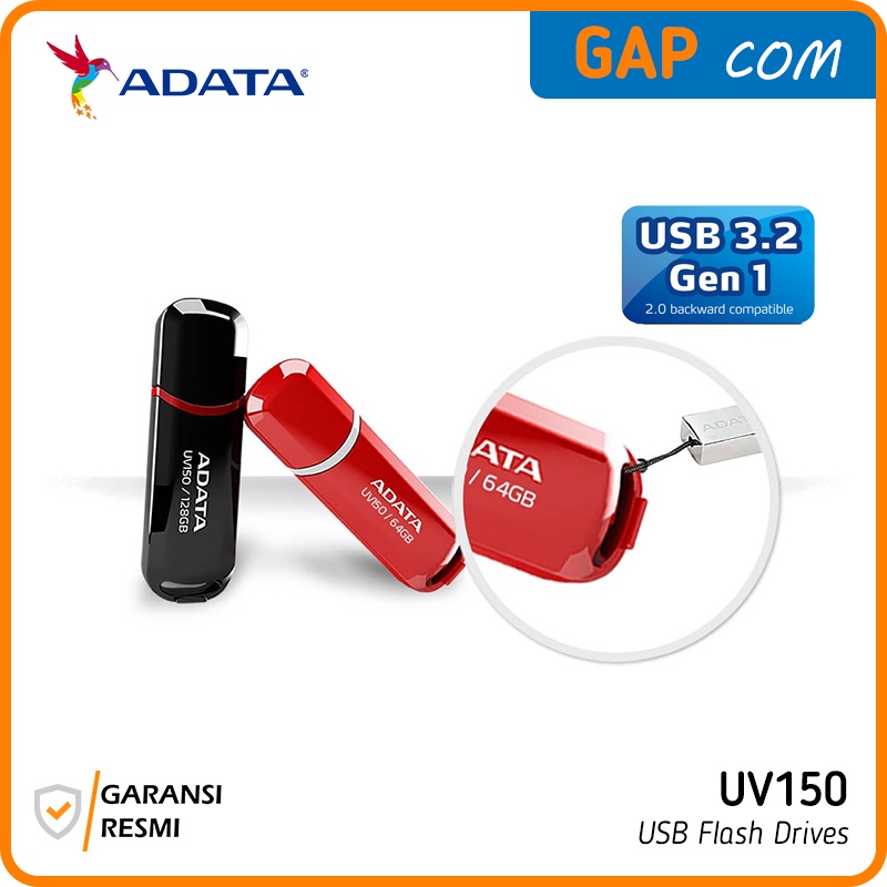 Jual FlashDisk 16GB 32GB 64GB 128GB Adata UV150 Flash Drives USB 3.2 ...