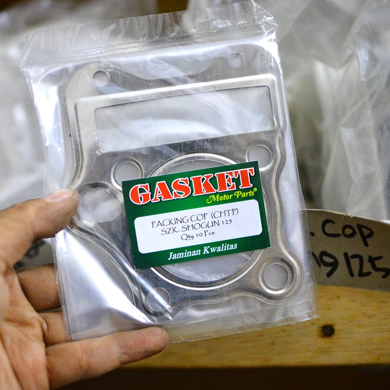Jual Perpak Cop Shogun 125 Chtp Aluminium Gasket Paking Packing Silinder Cylinder Blok Block ...