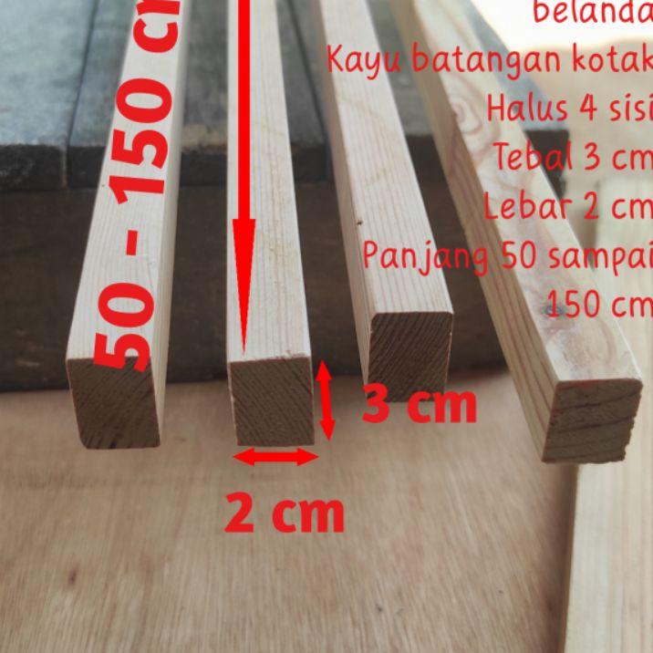 Jual ㄻ Kayu Damar Batangan / Kayu Reng / Kaso ukuran 2×3 cm kotak ...