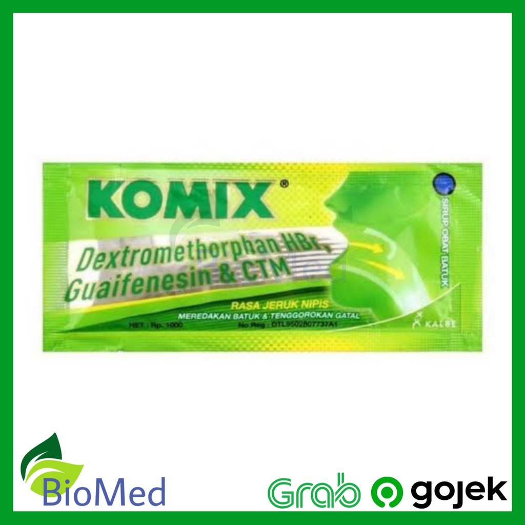 Jual KOMIX OBH Jeruk Nipis SACHET - Obat Flu Batuk Pilek (Hijau ...
