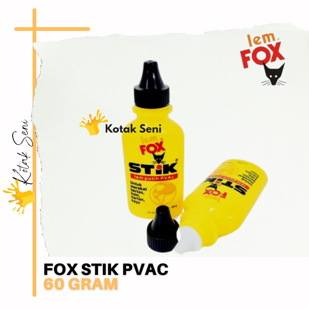 Jual Lem Fox Stick PVAC 60 Gram / Lem Fox Stik Putih Serbaguna / Lem Putih | Shopee Indonesia