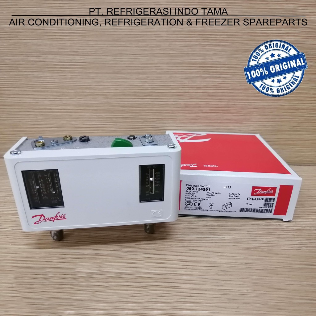 Jual KP15 H - MANUAL / L - AUTO ( 060-124391 ) PRESSURE SWITCH DANFOSS / KP 15 - 1243 | Shopee ...