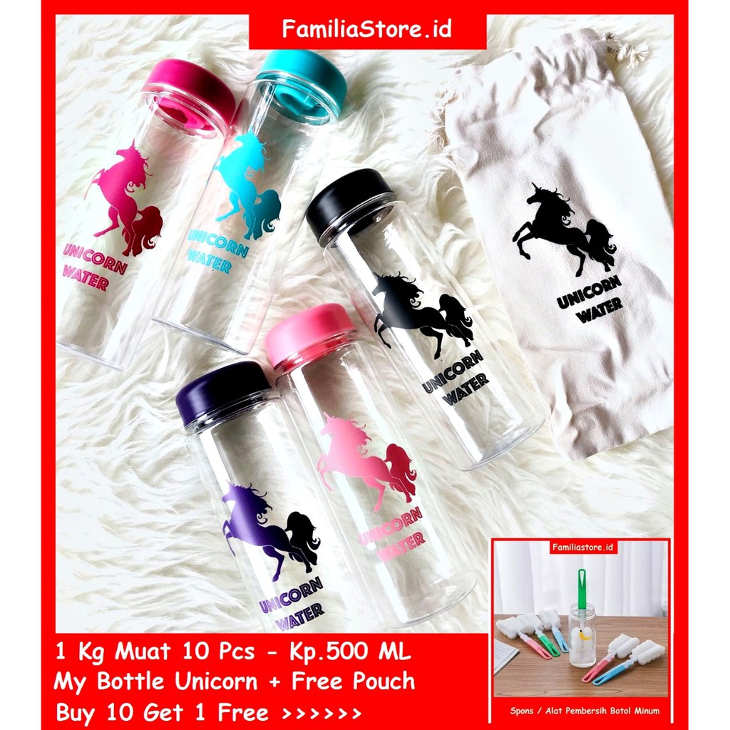 Jual FMS - Botol Minum My Bottle Unicorn Free Pouch + Full Garansi 100% ...