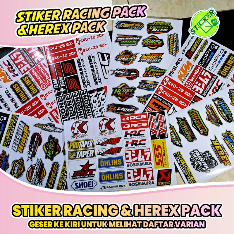 Jual STIKER RACING PACK STIKER HEREX RCB GL | Shopee Indonesia