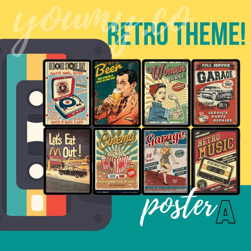 Jual POSTER RETRO THEME | Shopee Indonesia