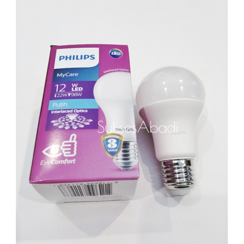 Jual LED BULB / BOHLAM LED PHILIPS 12 W My CARE | Shopee Indonesia