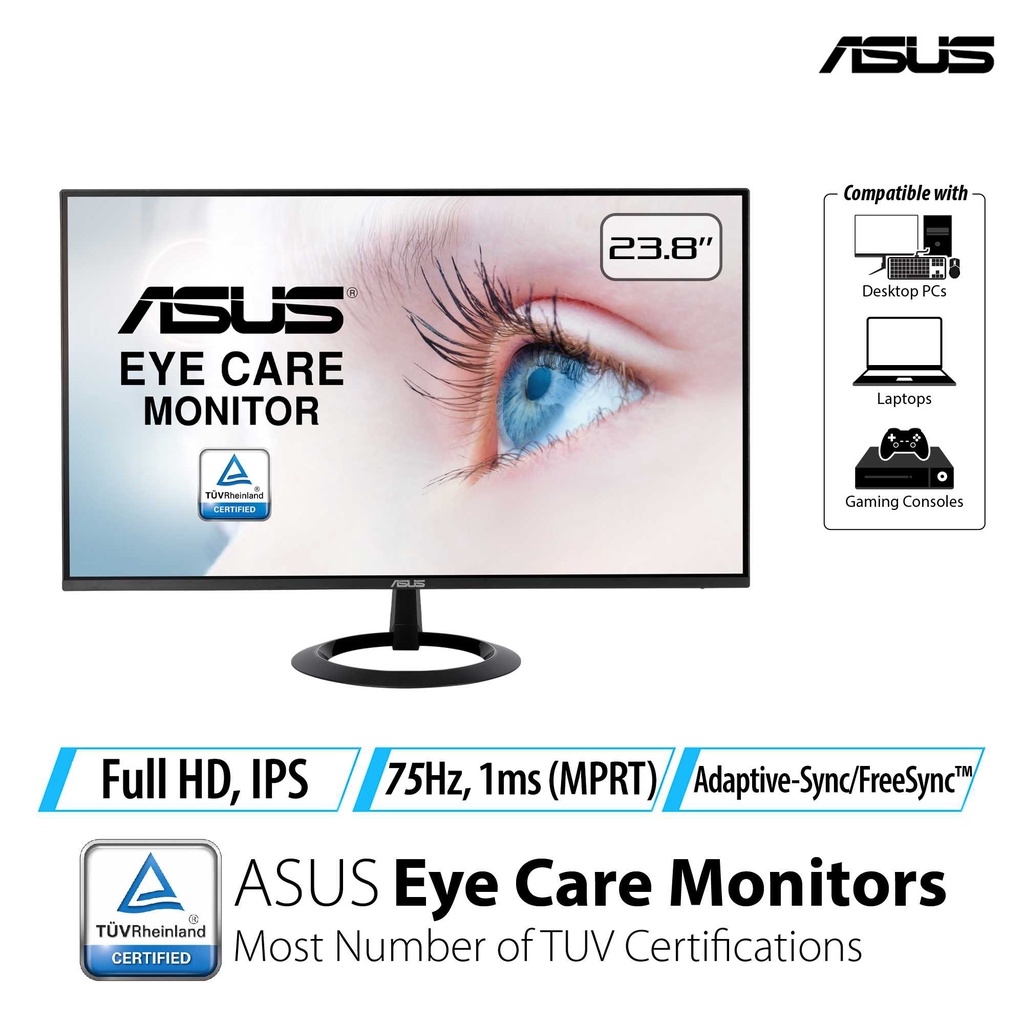 Jual ASUS VZ24EHE Eye Care Monitor – 23.8 inch Full HD (1920 x 1080 ...