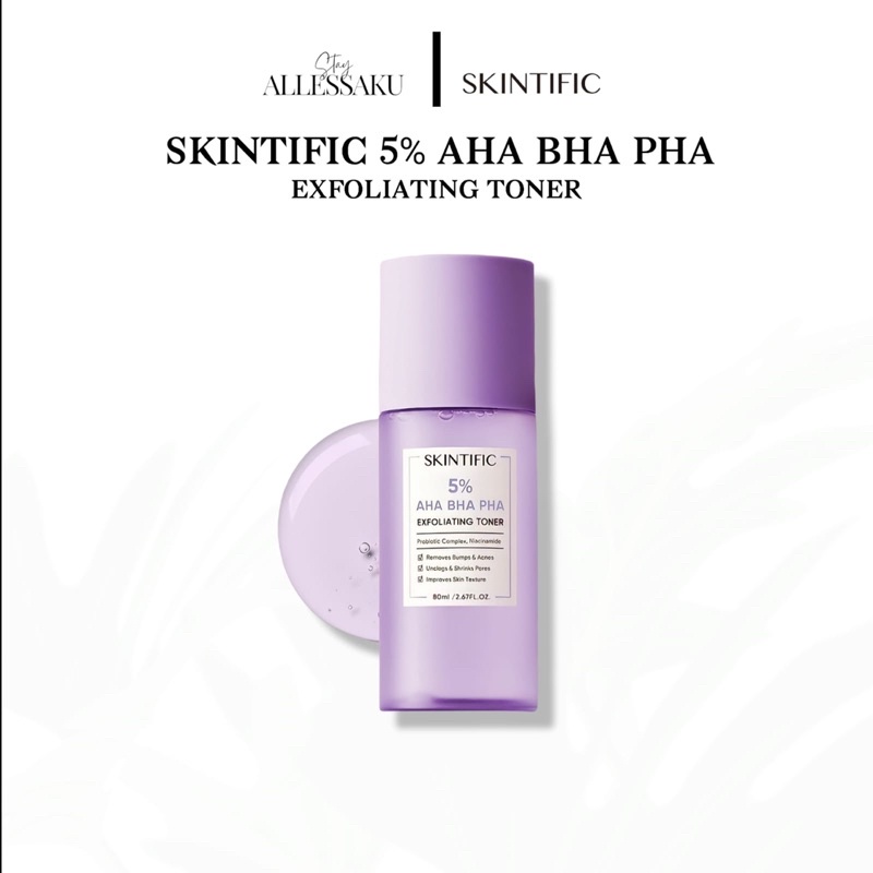 Jual [Ready Stock] SKINTIFIC - 5% Aha Bha Pha Exfoliating Toner Face Eksfoliasi wajah Glow and ...