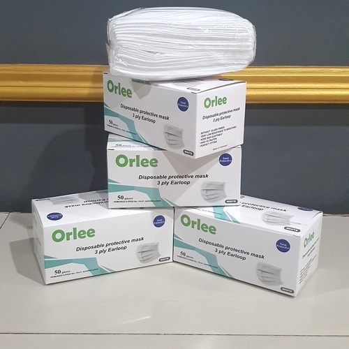 Jual Masker 3 ply Putih Orlee Medis 3ply Earloop Kemenkes Original ...