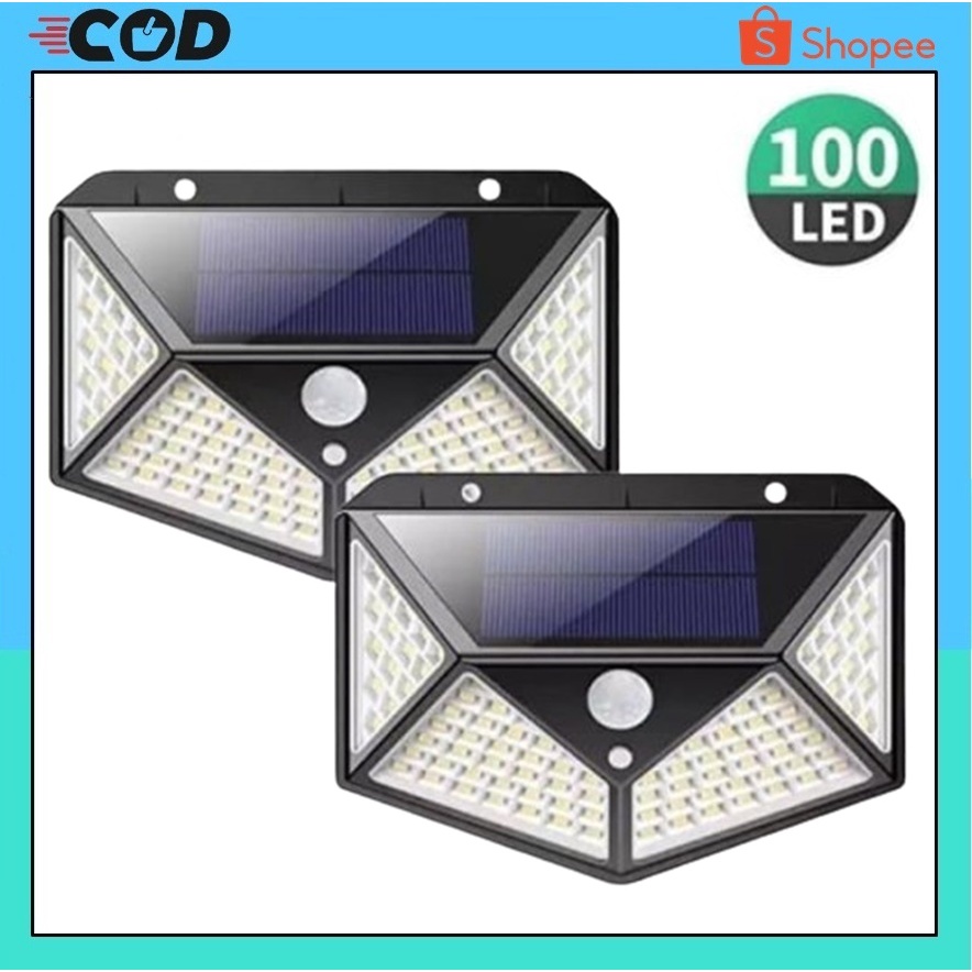 Jual Lampu Taman 100 LED Solar Tenaga Surya Dengan Sensor Gerak Lampu ...