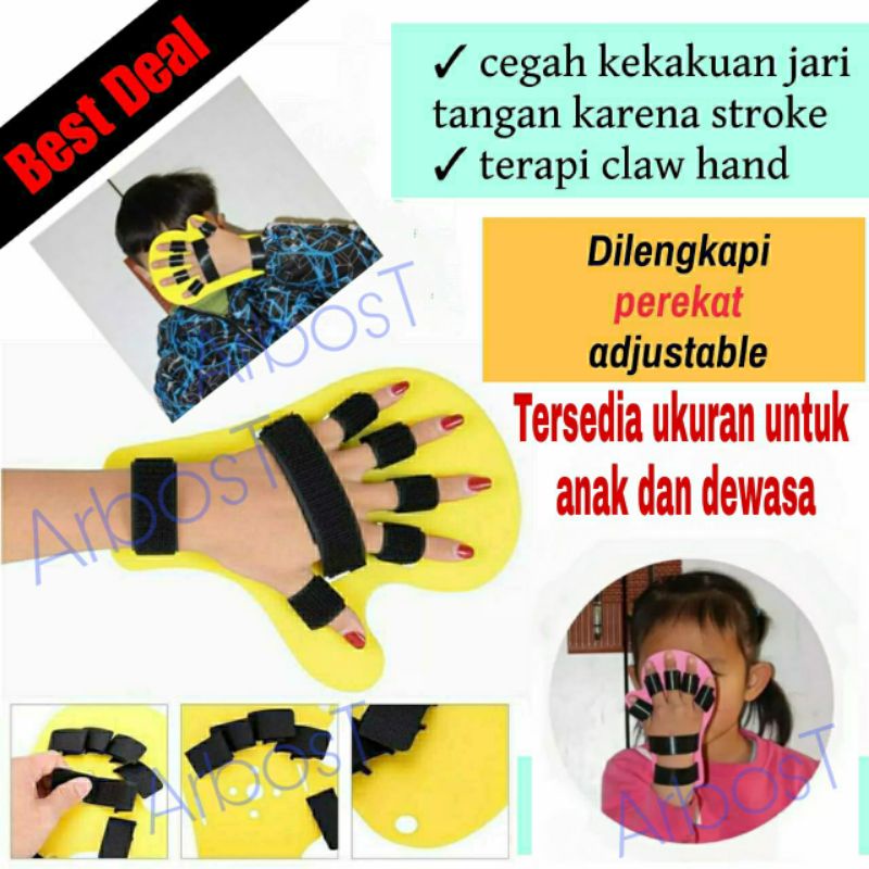 Jual Papan Bantalan Tangan Stroke Terapi Jari Kaku Penyangga Alat ...