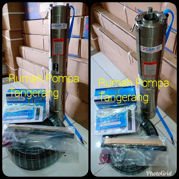 Jual Pompa satelit sanei 0.5hpss casing pipa 4 inch kabel 50 meter | Shopee Indonesia