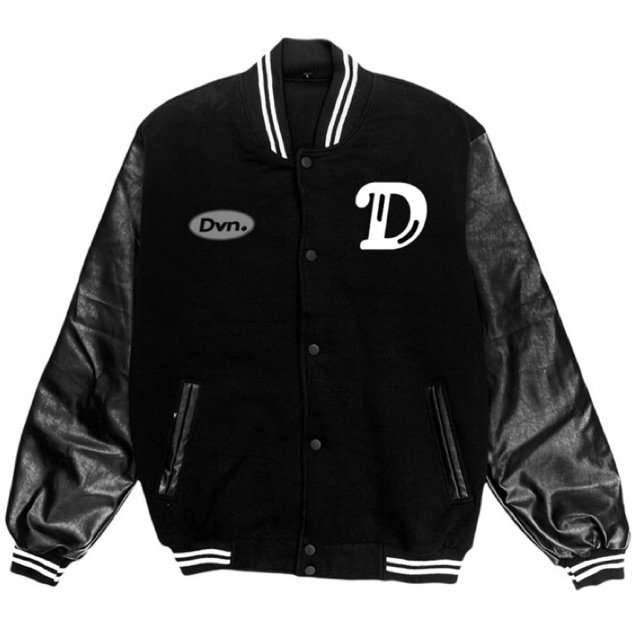 Jual VARSITY JACKET DVN SERIES BOXY FIT - BLACK | Shopee Indonesia